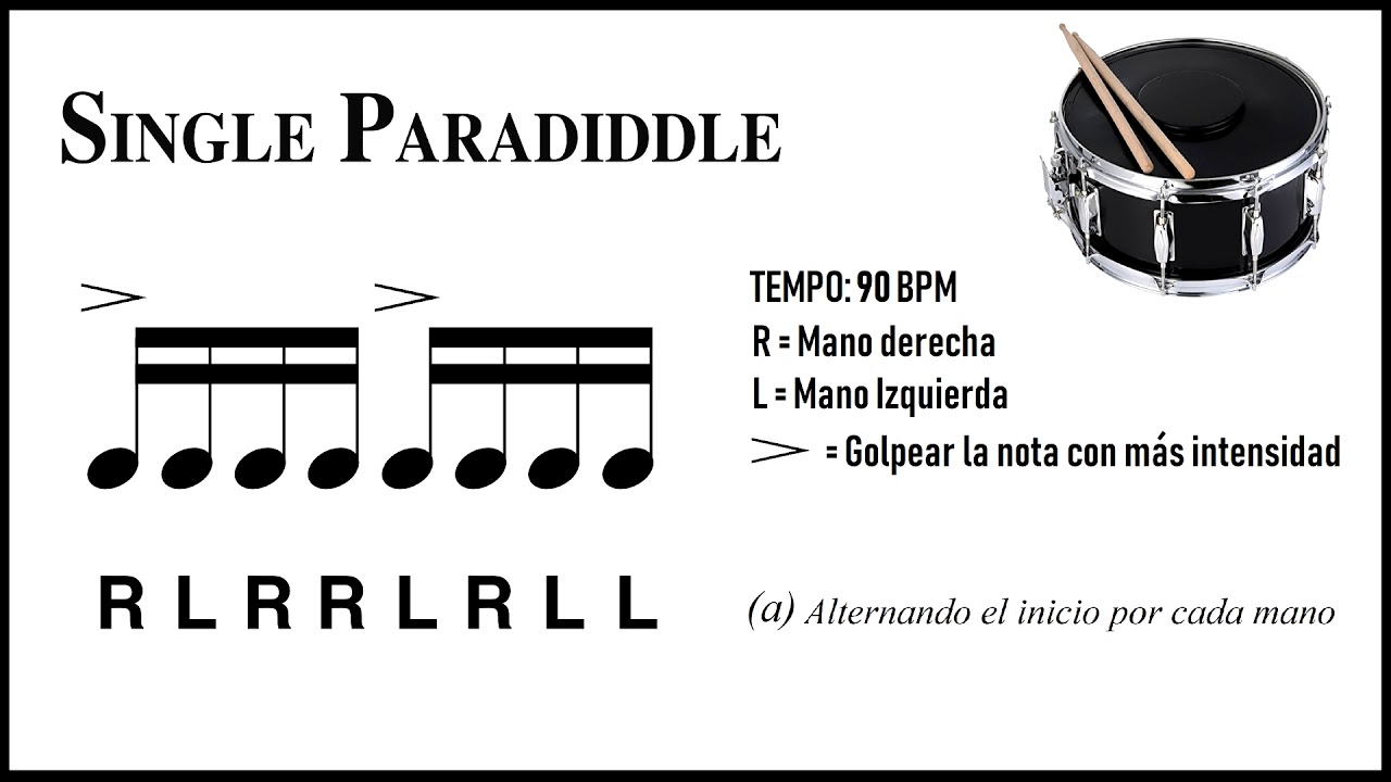 16. Single Paradiddle - 40 RUDIMENTOS | Clases de Batería (FULL AUDIO ...