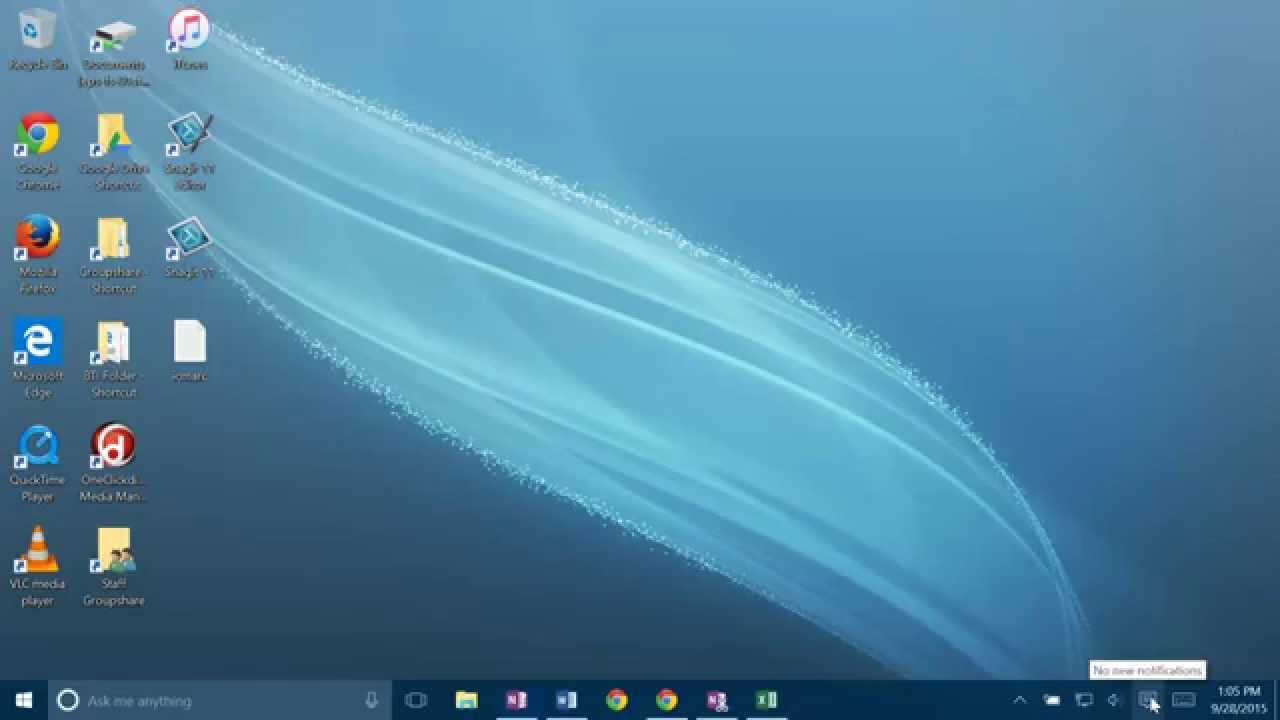 Windows 10 welcome to the desktop - YouTube