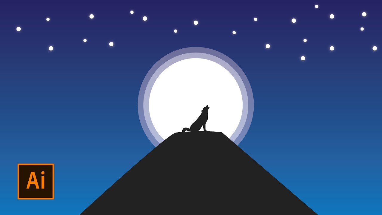 Simple wolf vector (tutorials) (adobe illustrator) - YouTube