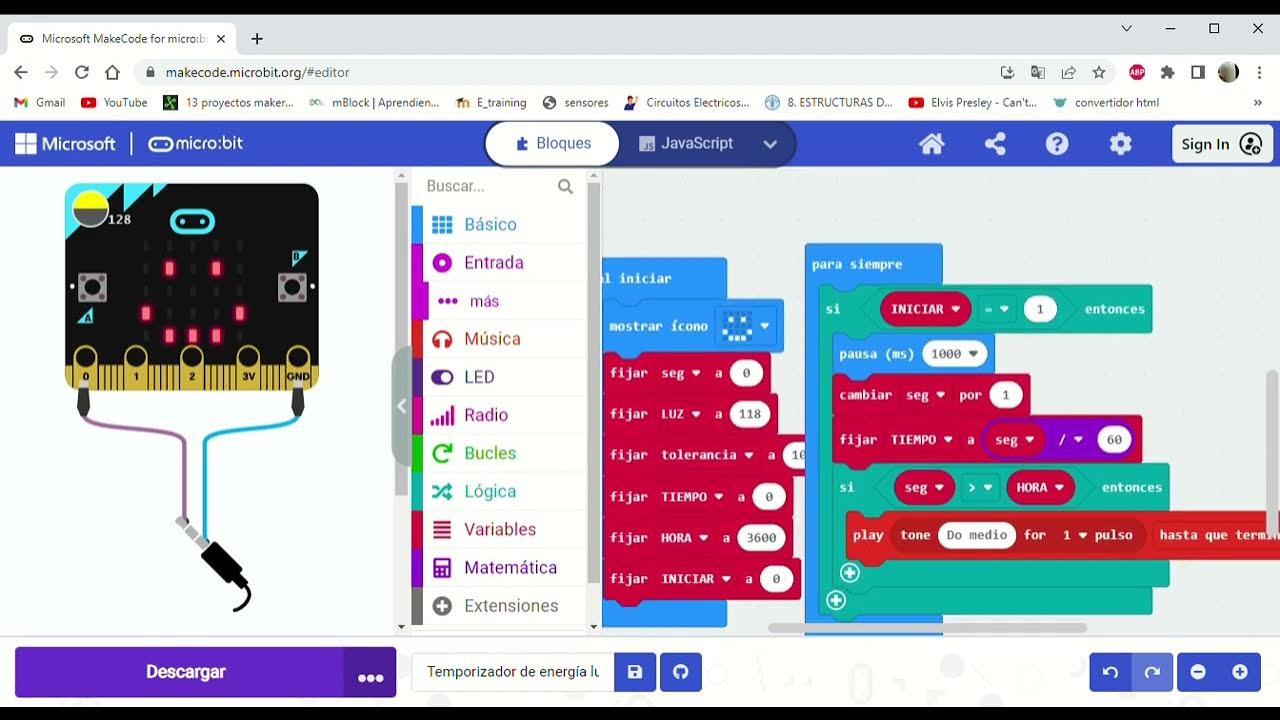 Sensor de luz - temporizador - Microbit - YouTube