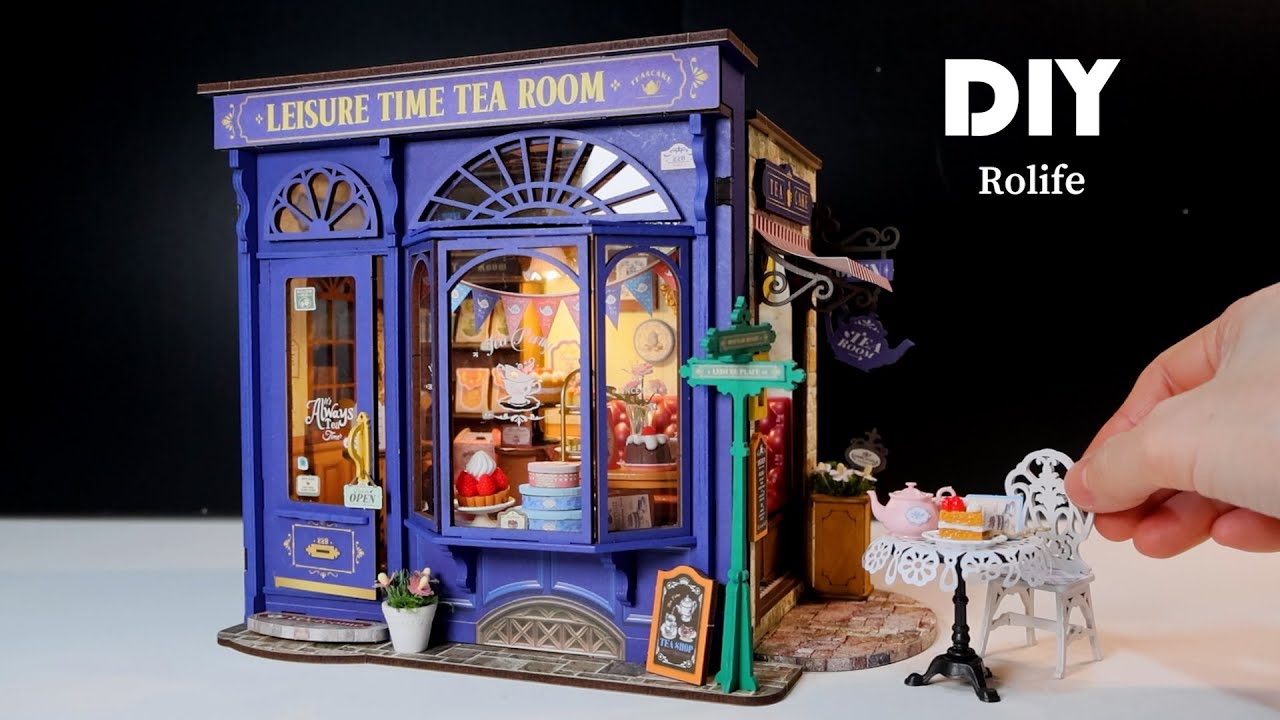 [Rolife] Leisure Time Tea Room l 레져 타임 티 룸 l DIY Miniature Dollhouse ...