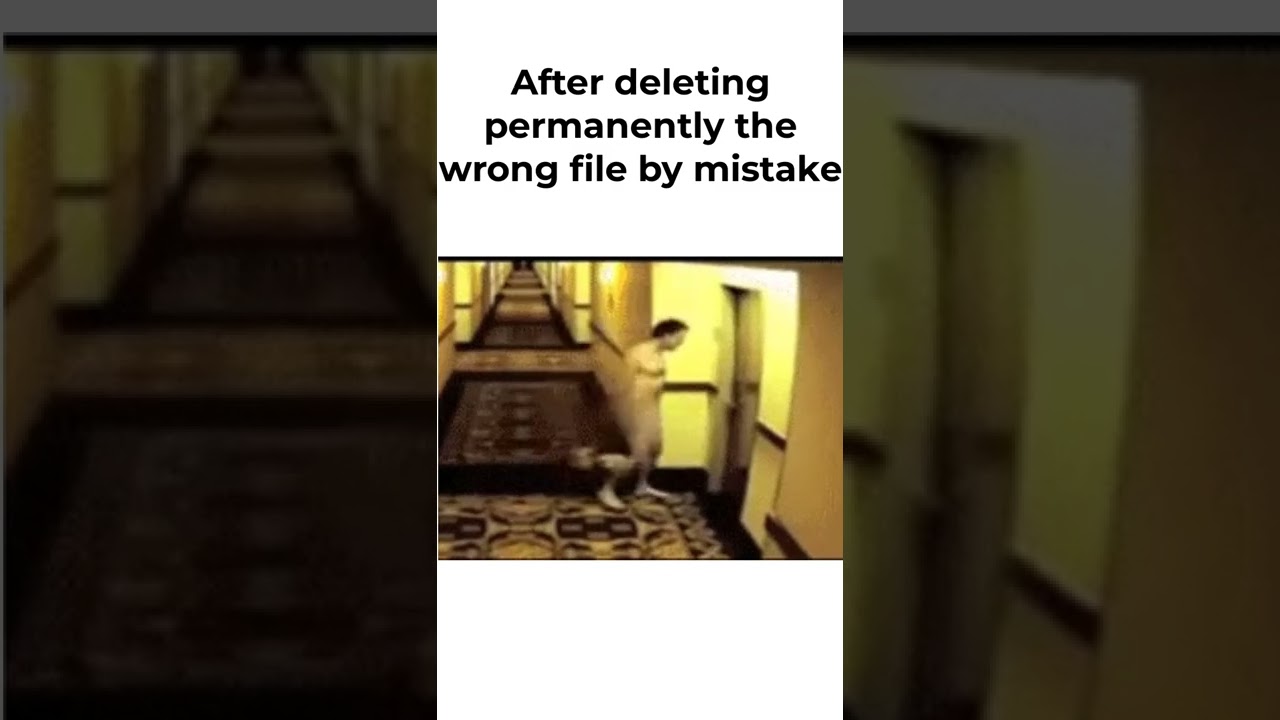 After deleting permanently the wrong file by mistake - YouTube