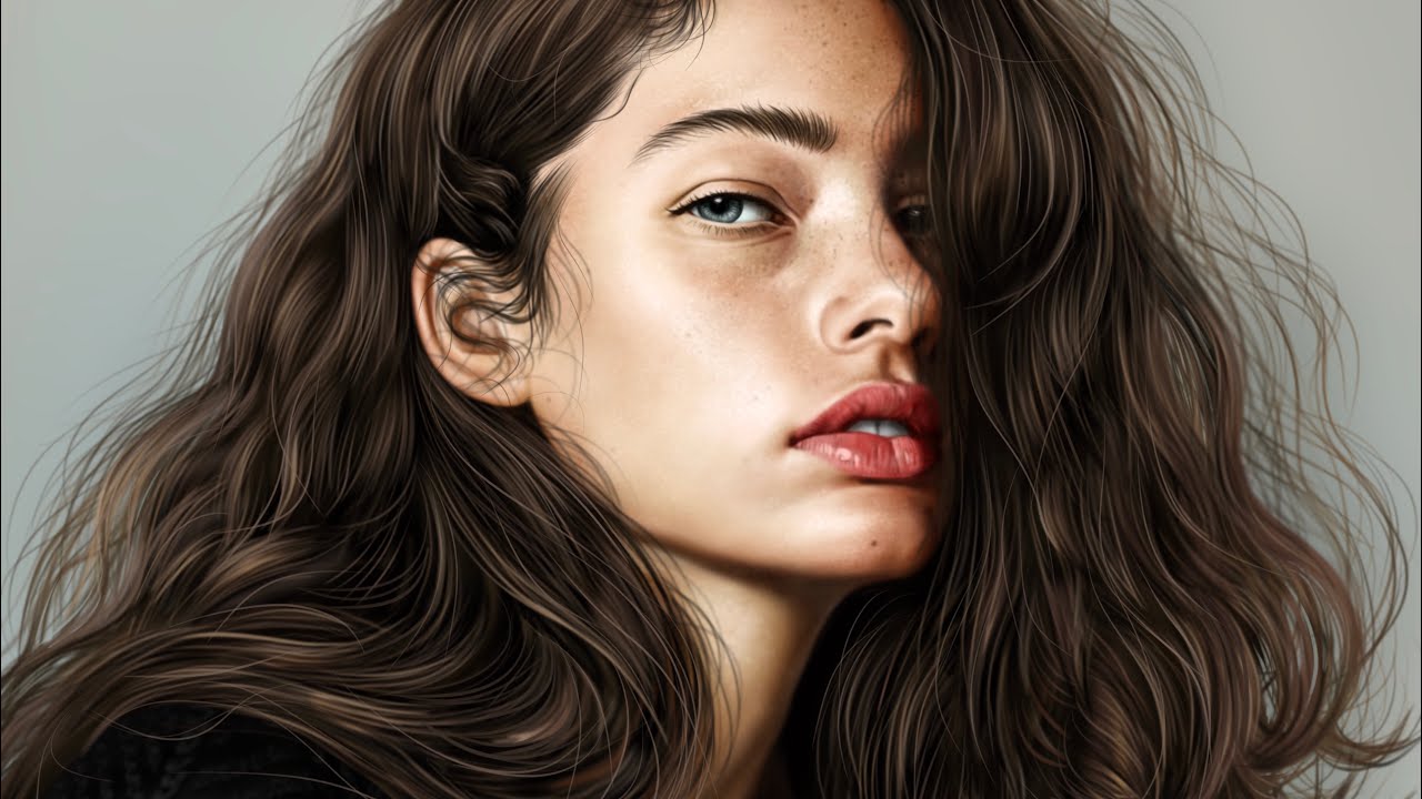 Procreate digital portrait painting - Ruby Pedersen - YouTube