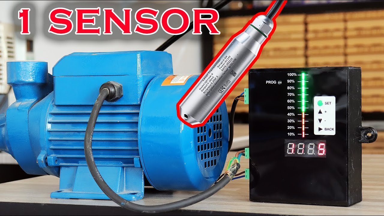 ¡HICE Control de Nivel de AGUA con un SOLO SENSOR! 🛠️💧 || paso a paso ...