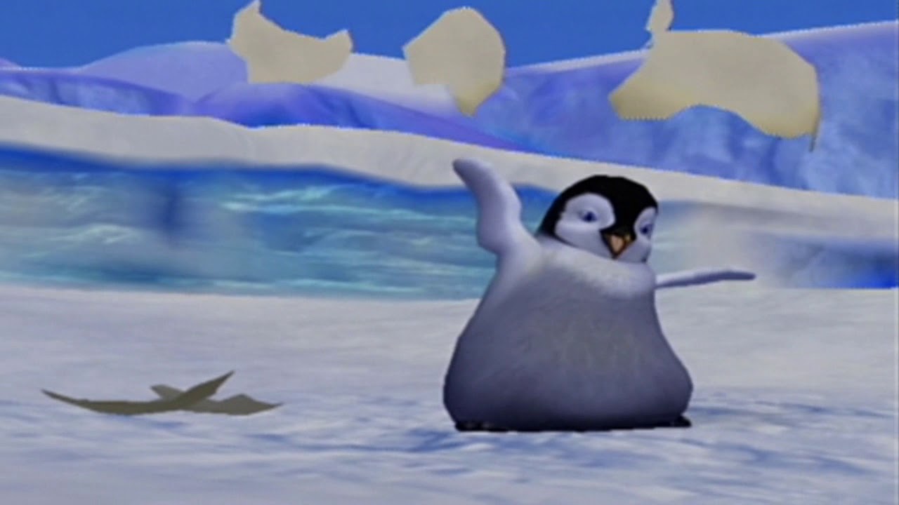 Let's Play Happy Feet | Swimming & Sliding - YouTube