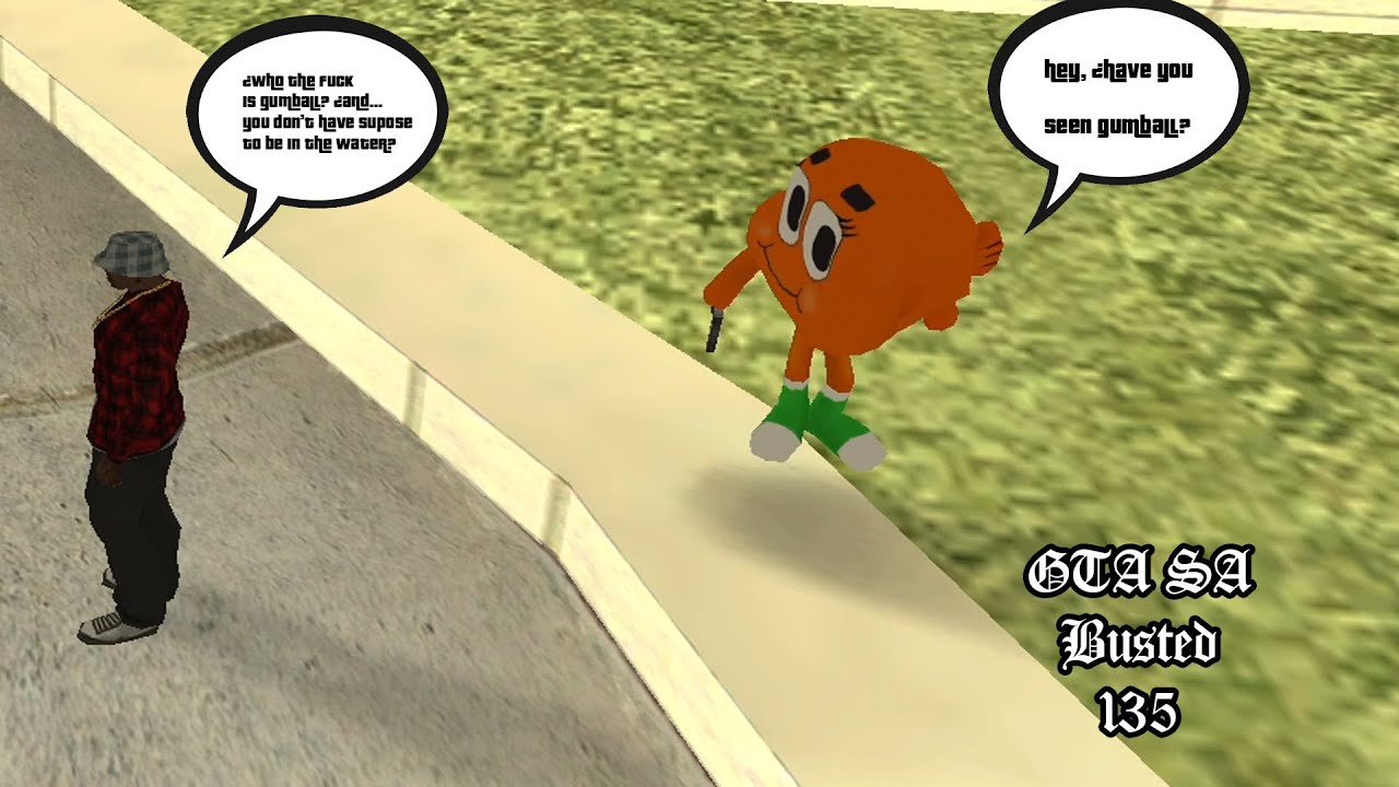 GTA SAN ANDREAS BUSTED 135 (Cartoon Network edition) - YouTube