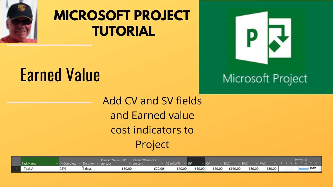 Earned Value Tables in Microsoft Project - YouTube