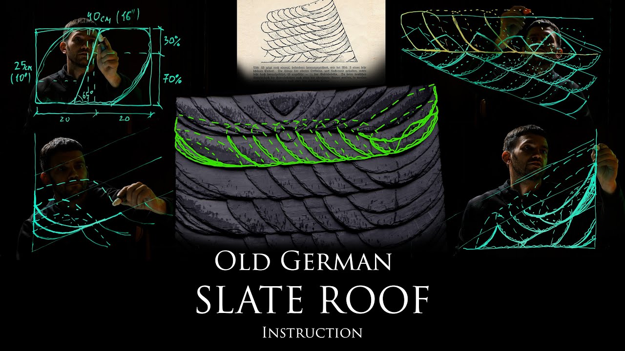 Slate Roof - Old German Slating. How To Make A Unique Roof Yourself ...