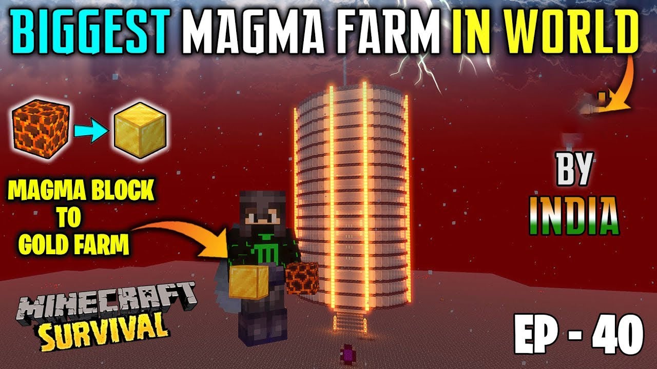 😱WORLD BIGGEST MAGMA FARM FOR GOLD FARM IN MINECRAFT SURVIVAL - TEDDY ...
