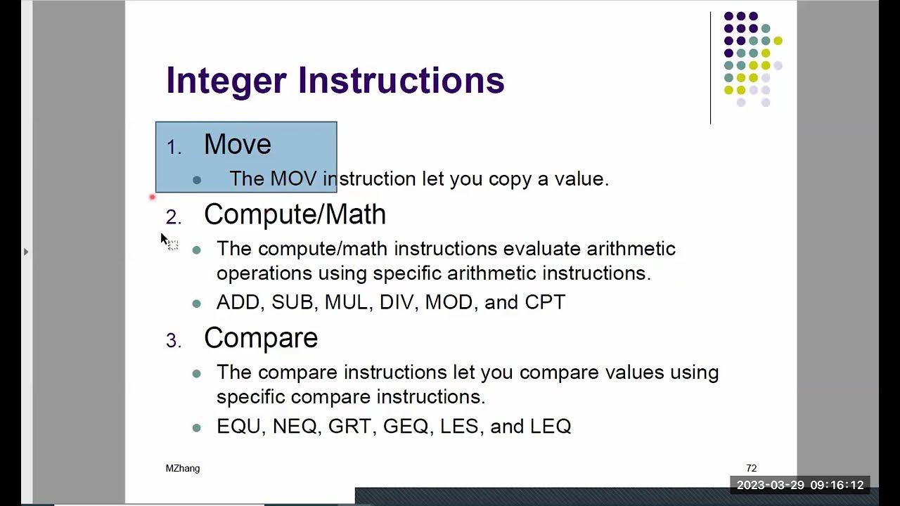 Numeric instructions and program demo - YouTube