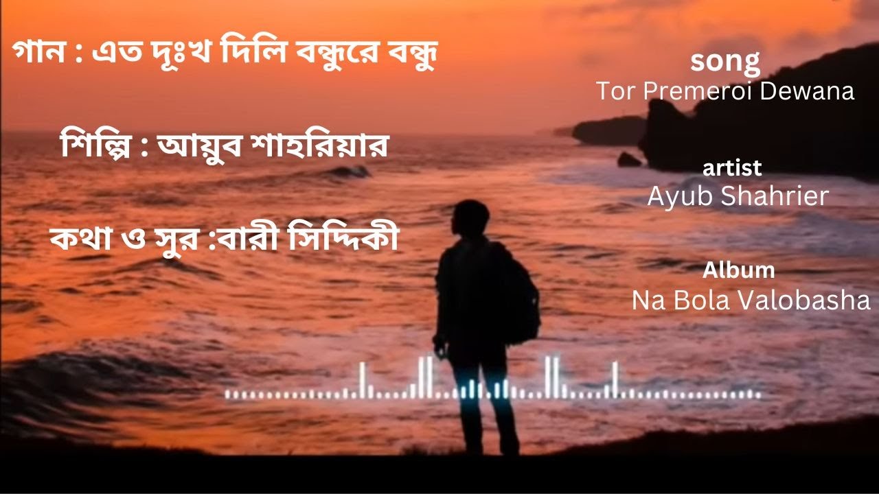 Eto dukkho dili boundhu re | এতো দুঃখ দিলি বন্ধুরে | Ayub Shariar ...