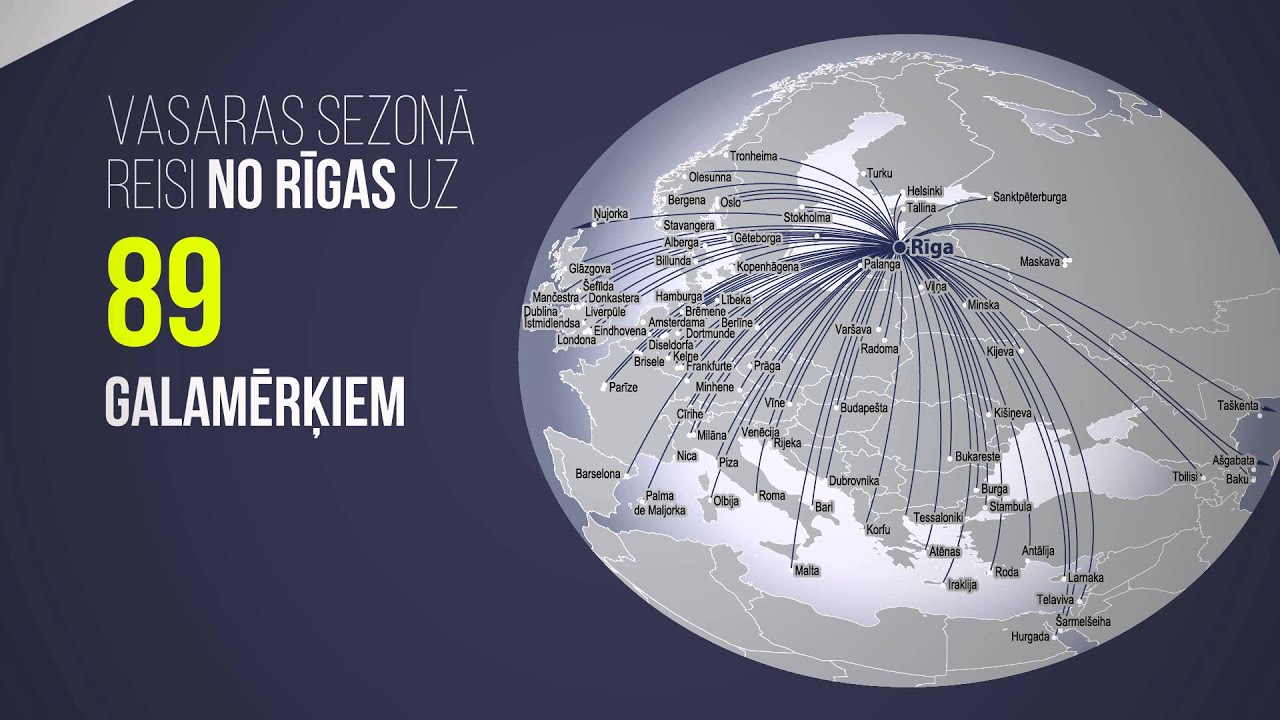 Lidosta "Rīga" skaitļos 2015 - YouTube