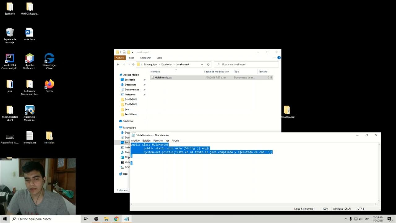Ejecutar archivo.java en cmd - YouTube