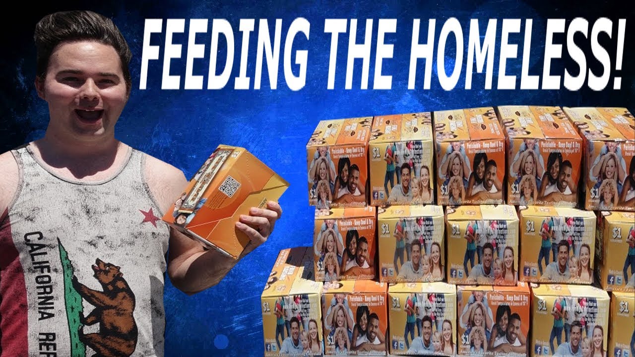 Tony Tornado GIVING 1,000 CHOCOLATE BARS TO HOMELESS PEOPLE! - YouTube