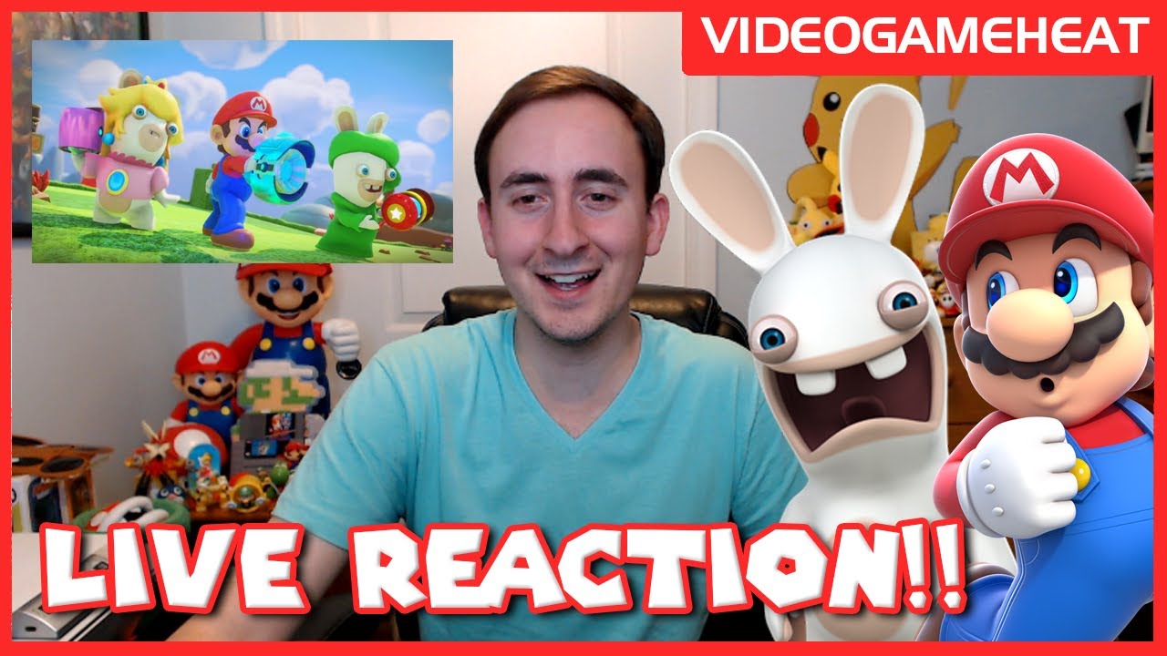 MARIO + RABBIDS Kingdom Battle LIVE REACTION!! Trailer Gameplay ...