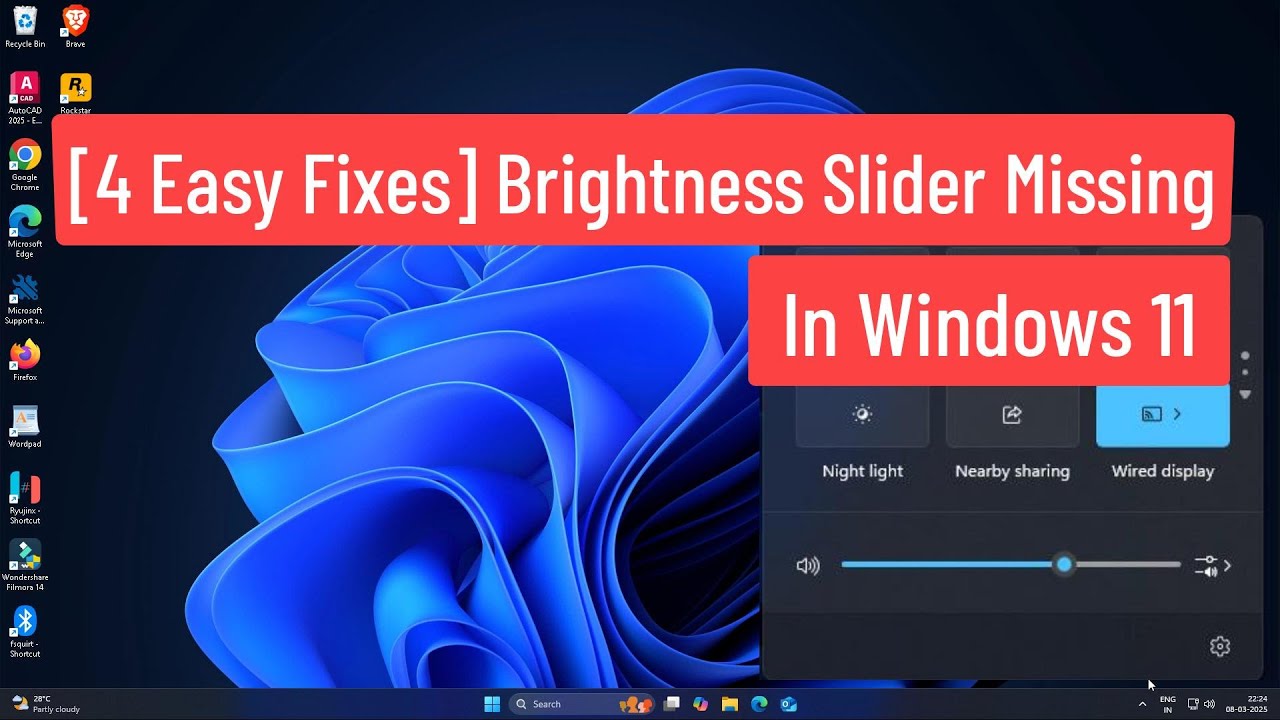 [4 Easy Fixes] Brightness Slider Missing In Windows 11 - YouTube