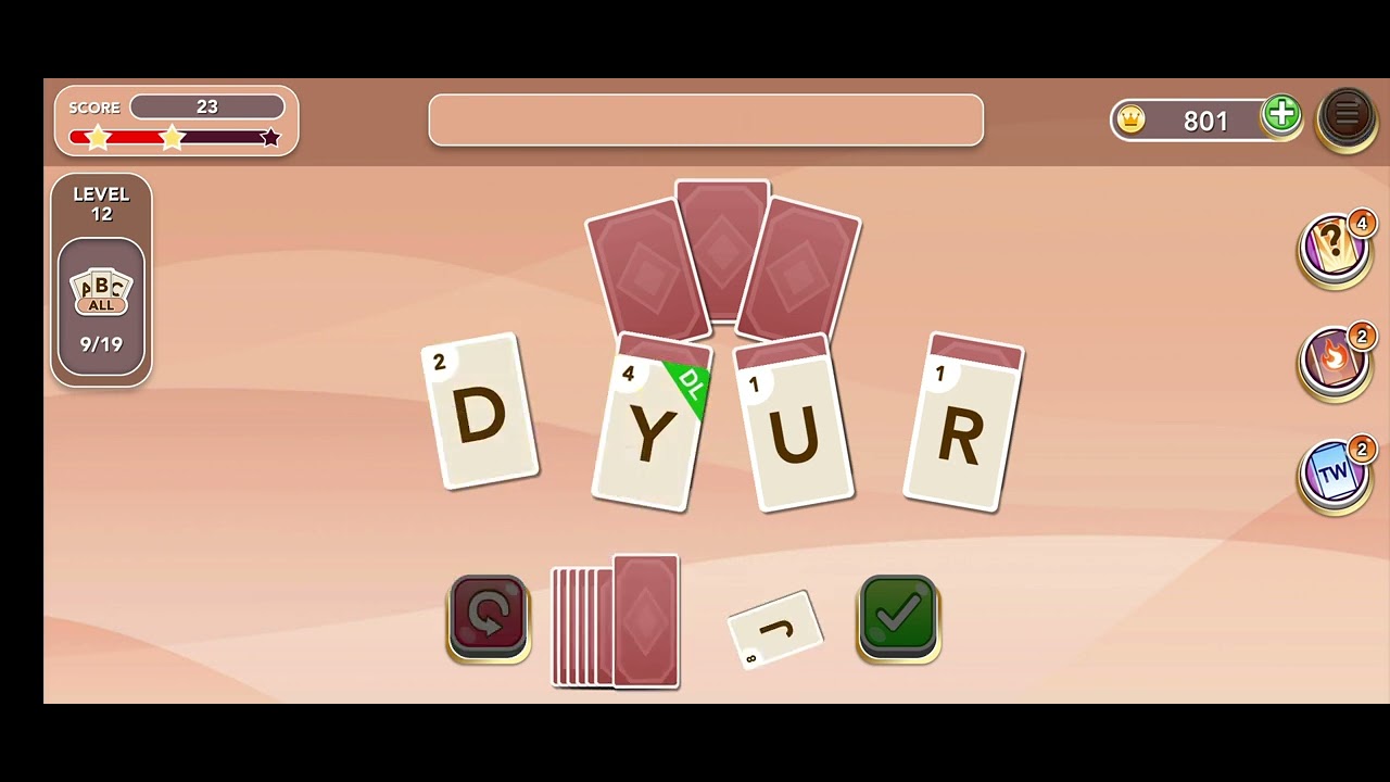 Word Deal Card Game, Level 12 Answers, FullHD 60 fps. - YouTube