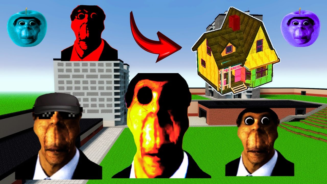 Obunga Family Vs Houses Nextbots Gmod Minecraft (Part 4) - YouTube