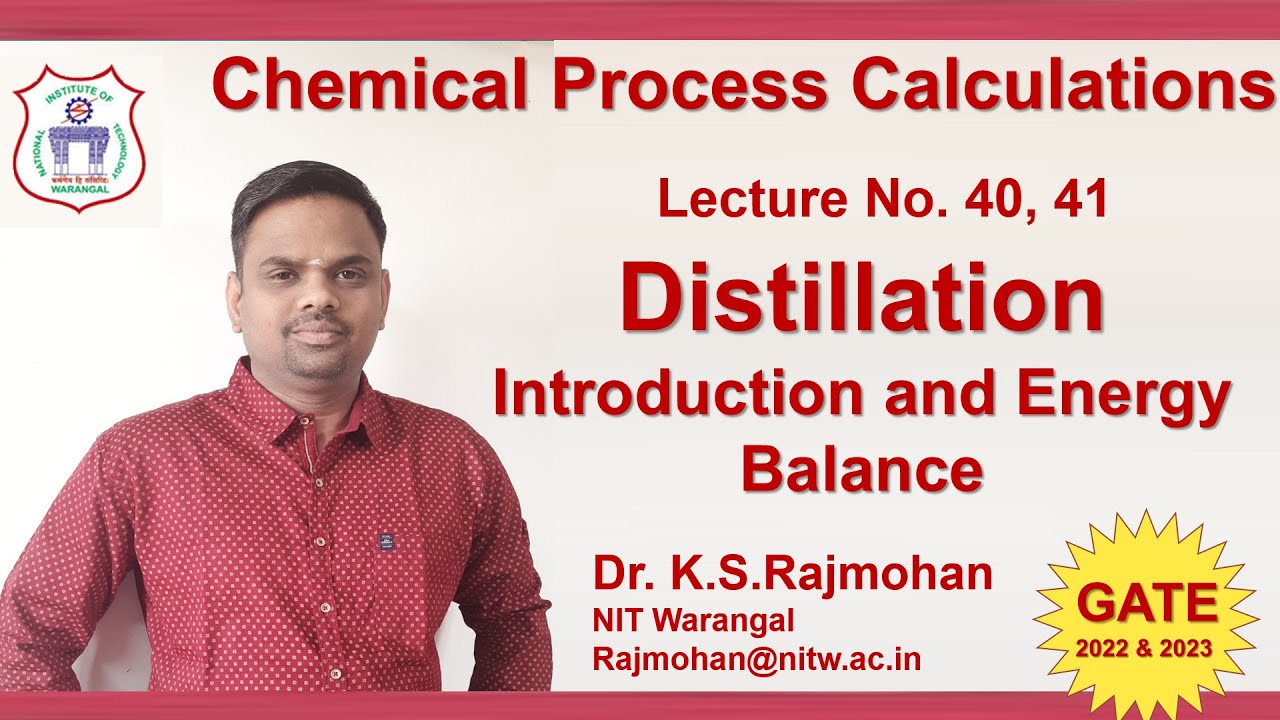 Lecture 40 41 Energy Balance in (Distillation) Unit operations - YouTube