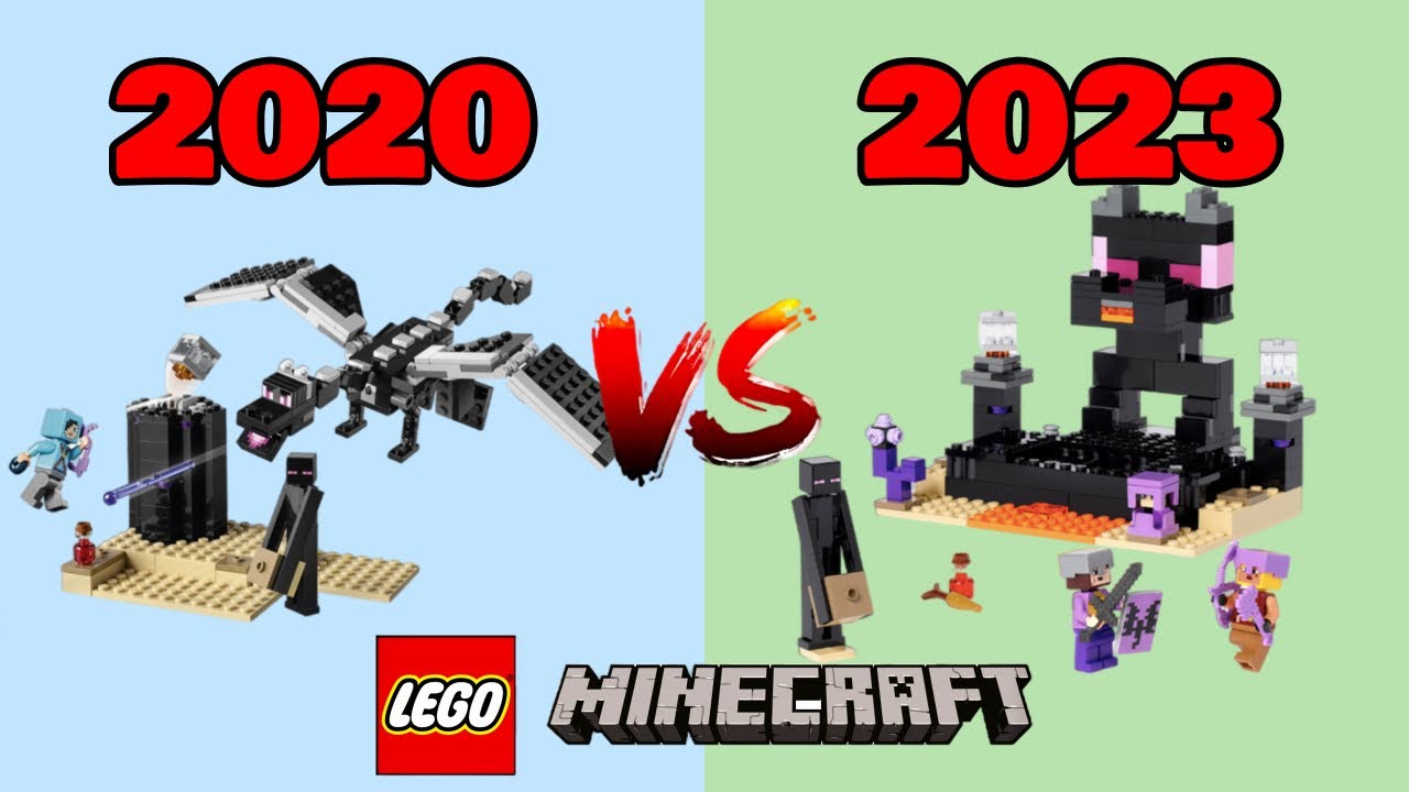 Lego Minecraft End Battle VS Lego Minecraft End Arena! 2020 VS 2023 ...