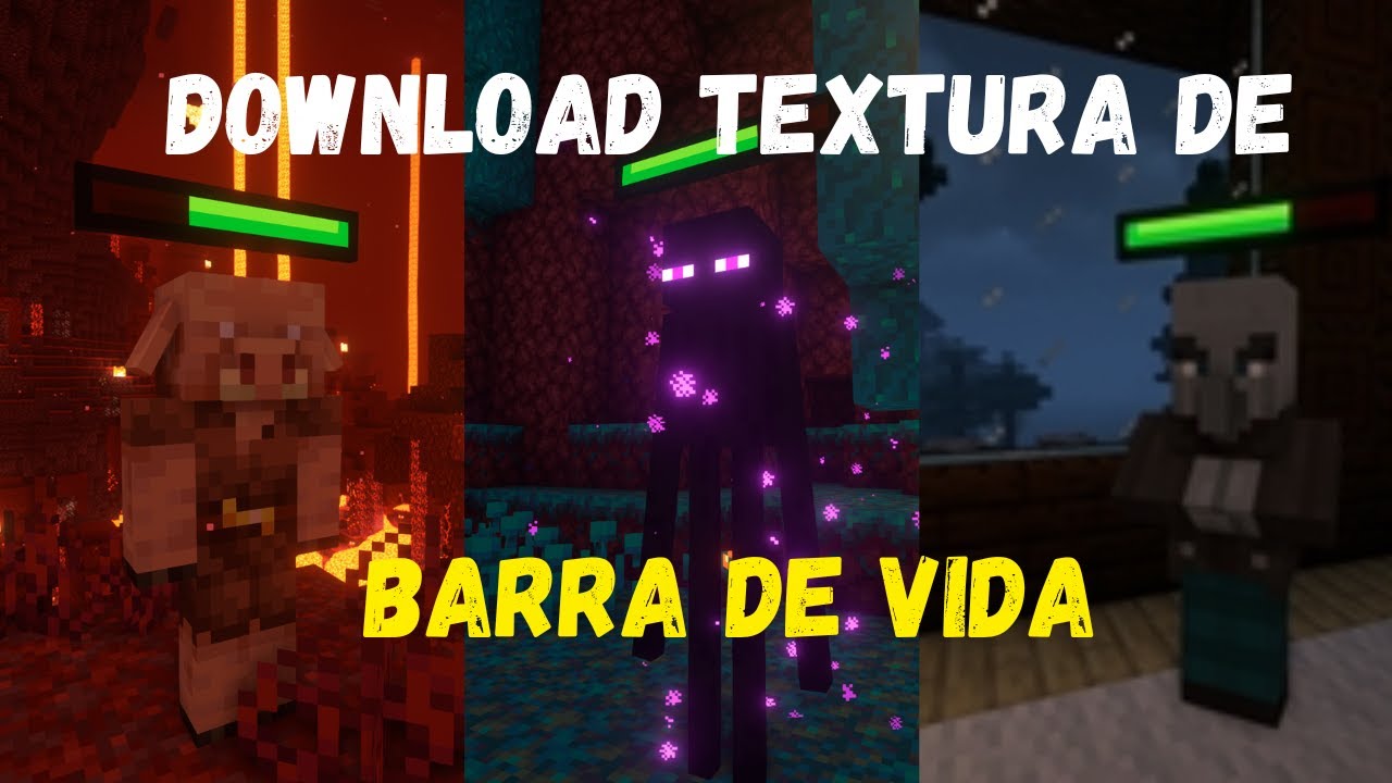 Textura de Barra de vida no Minecraft Java! - YouTube