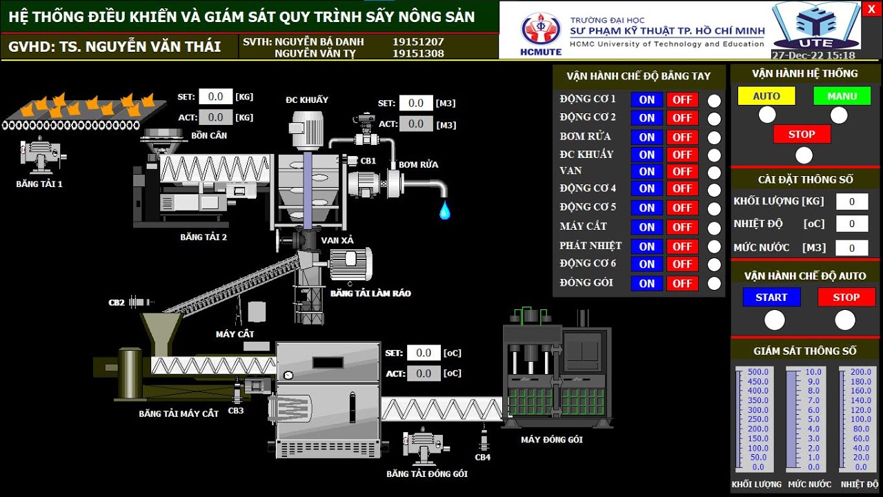 SCADA HK1 2022-2023 || HỆ THỐNG SCADA ĐIỀU KHIỂN VÀ GIÁM SÁT QUY TRÌNH SẤY NÔNG SẢN - YouTube