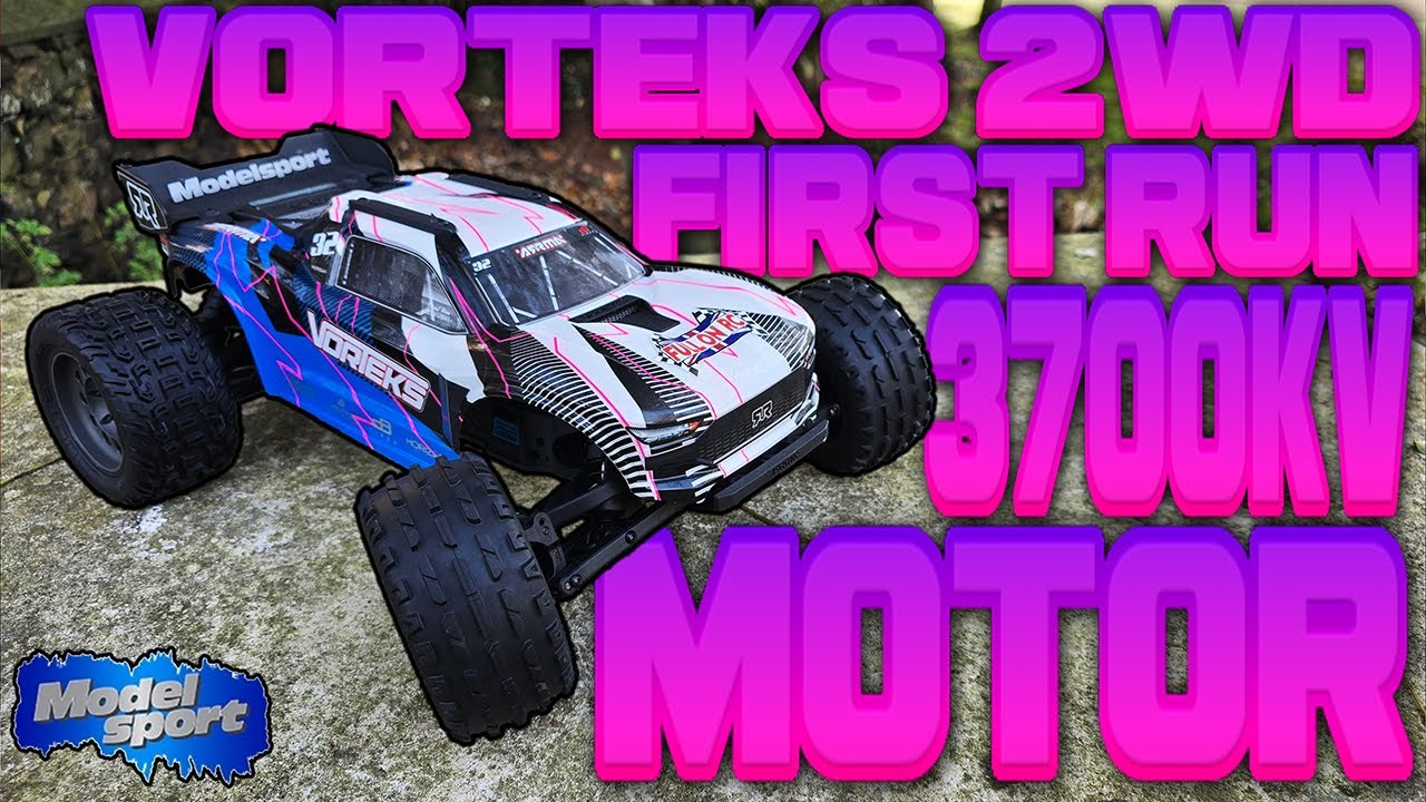 First run of the Arrma VORTEKS 2WD RC Car. 3700kv Brushless Motor and ...