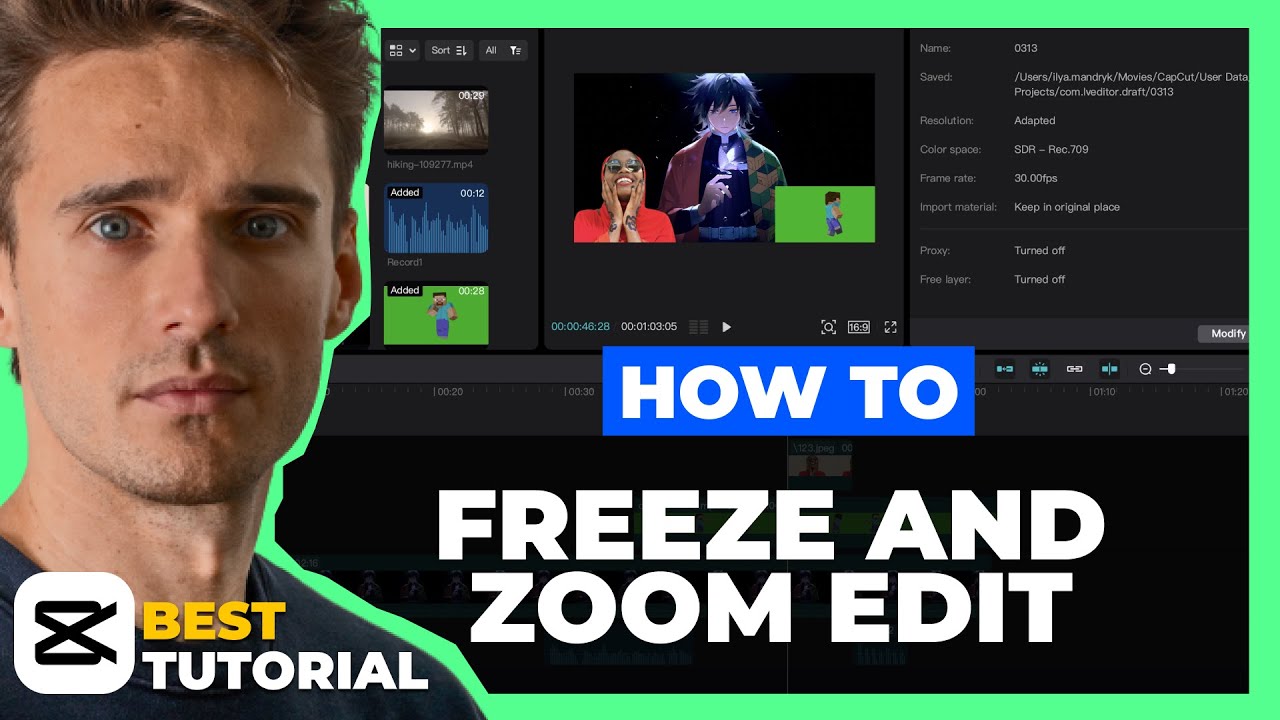 How To Do Freeze and Zoom Edit on CapCut PC - YouTube