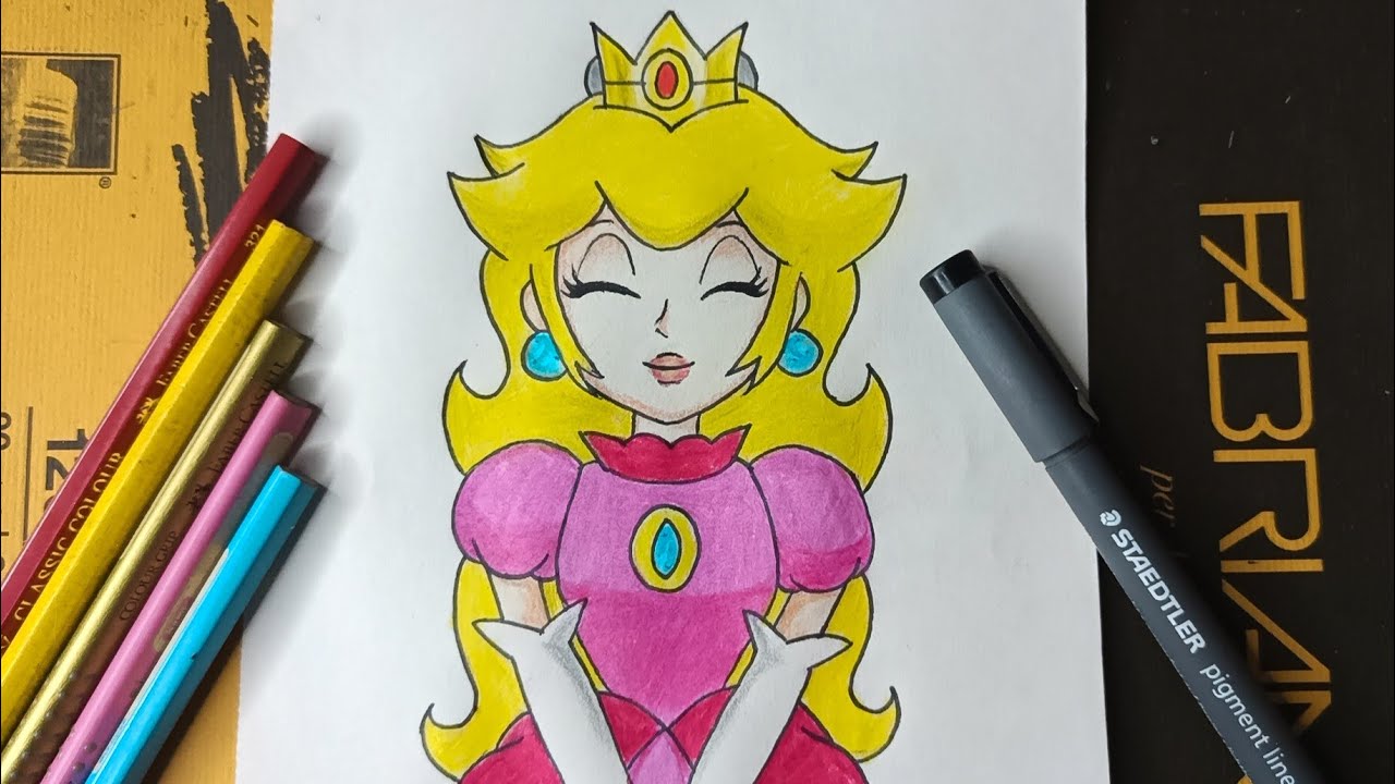 How To Draw Princess Peach | The Super Mario Bros Movie - YouTube