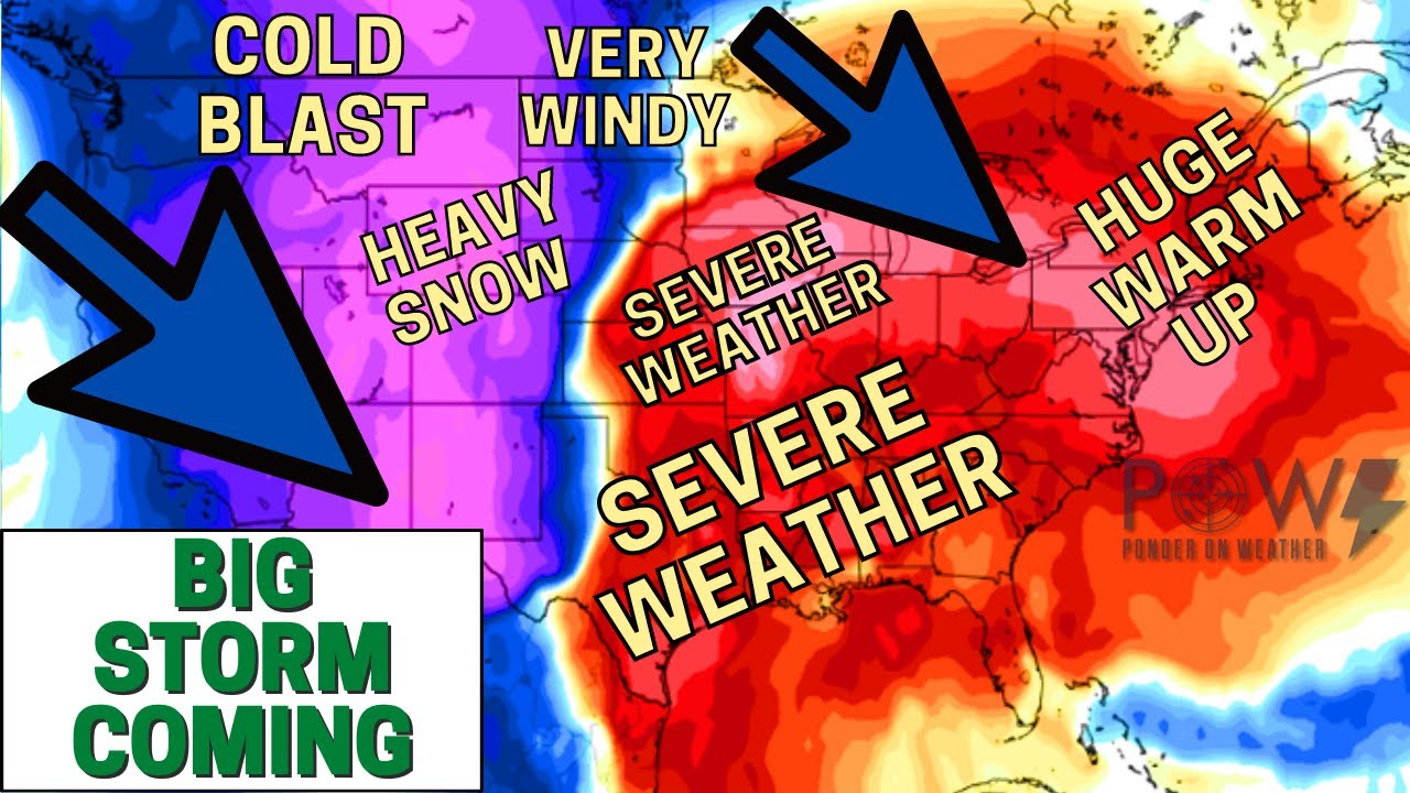 A Big Storm Coming! Very Windy, Severe Weather & Burst of SNOW With ...