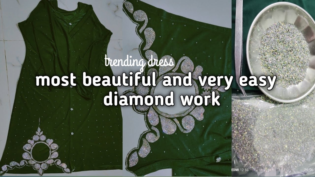 stylish and beautiful diamond work - YouTube