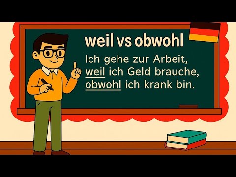 weil oder obwohl توضیح کاربرد و تفاوت ها - YouTube