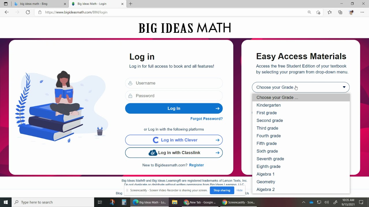 Accessing your Big Ideas Math book - YouTube