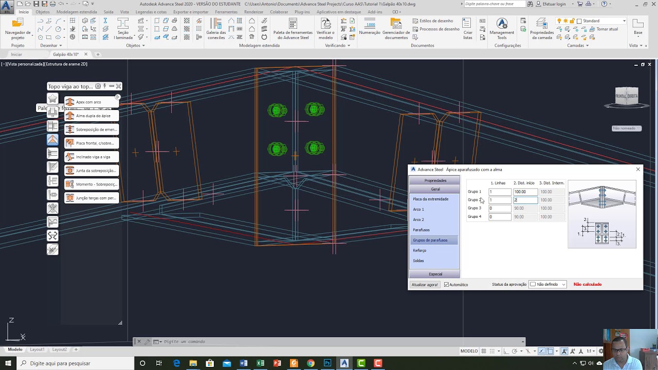 Autodesk Advance Steel - Tutorial Glapão 2 - YouTube