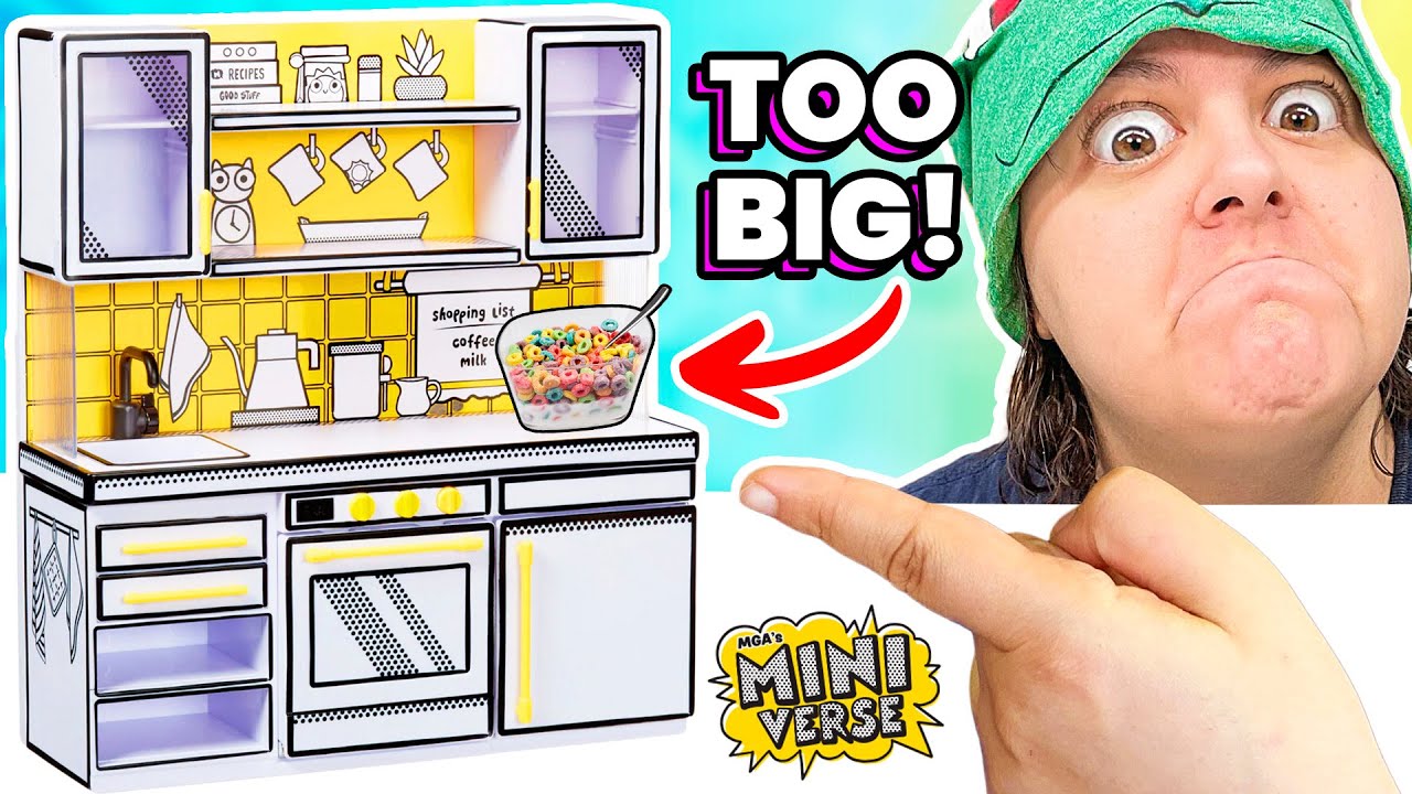 $40 TINY Kitchen is TOO BIG! Miniverse Make It Mini Kitchen Unbox ...
