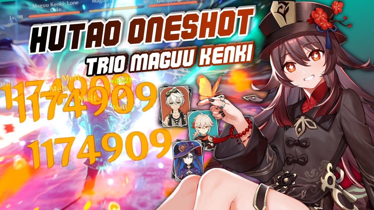 WHY SHE CALLED BEST PYRO DPS! HUTAO C6 ONESHOT TRIO MAGUU KENKI ...
