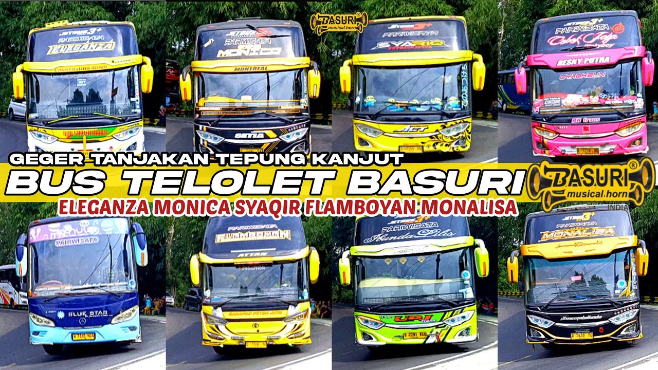 GEGER BUS TELOLET BASURI BUS ELEGANZA MONICA SYAQIR BLUE STAR FALMBOYAN ...