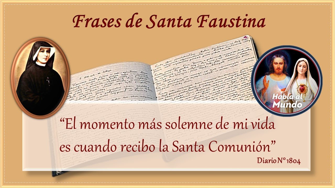 Frases de Santa Faustina - Diario N°1804 - YouTube