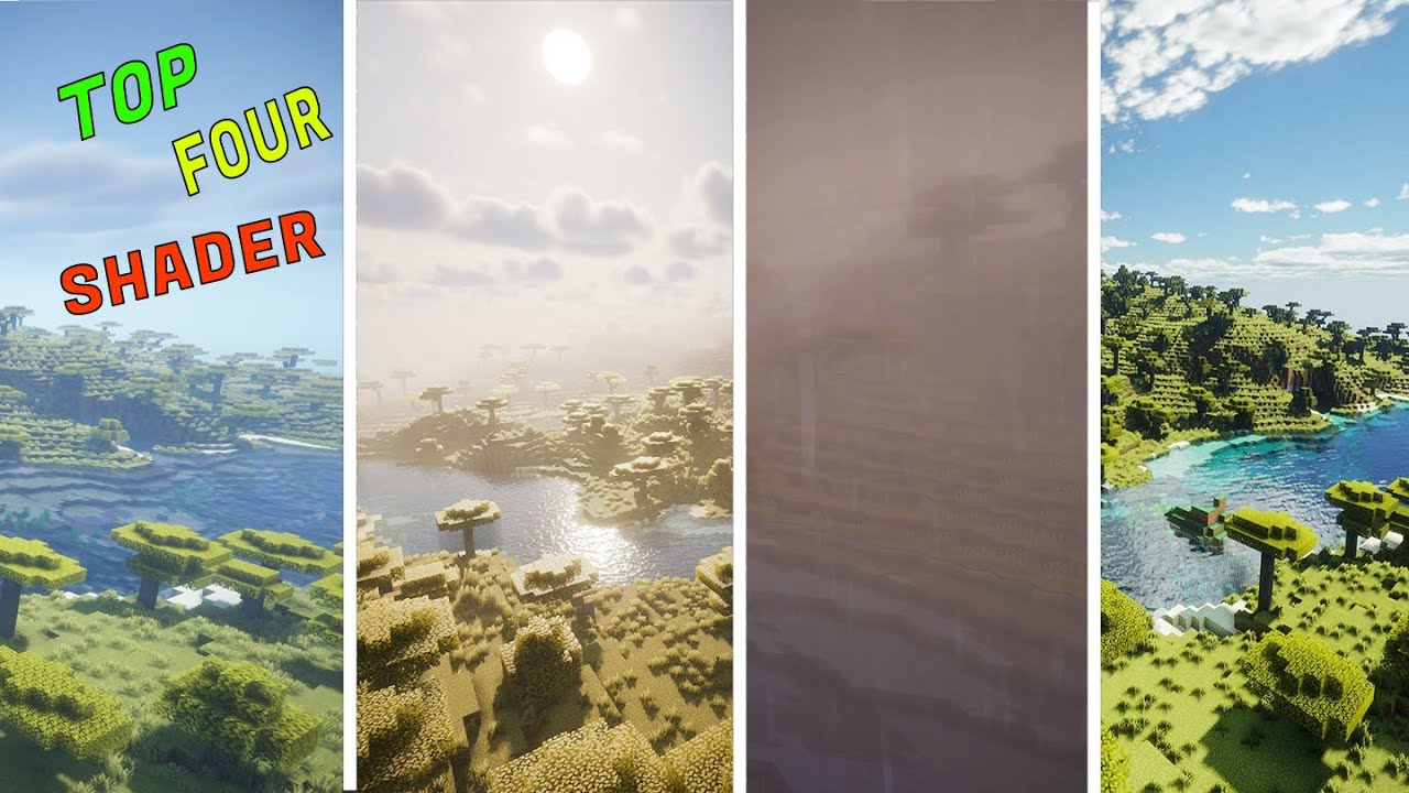 Minecraft top 4 best shaders in java 1.21.5 - YouTube