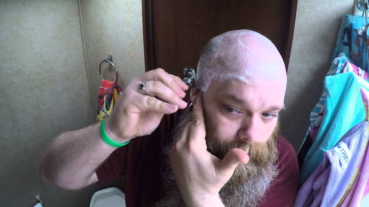 Bald Shave in RV - YouTube