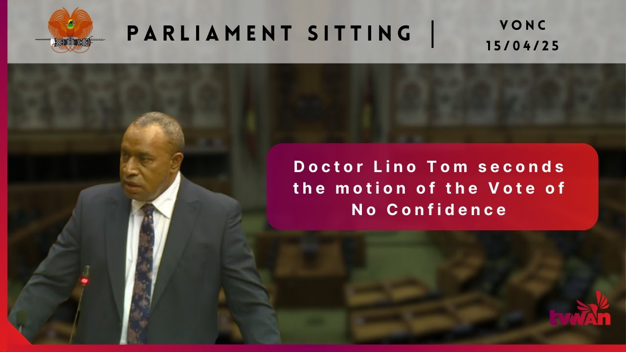 Doctor Lino Tom seconds the motion of the VoNC | Parliament Sitting | 15th April 2025 - YouTube