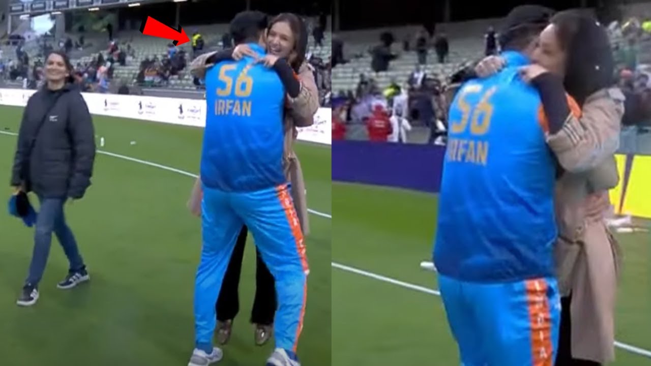 Emotional Irfan Pathan ran and hug Wife after Beat PAK in Final | IND ...
