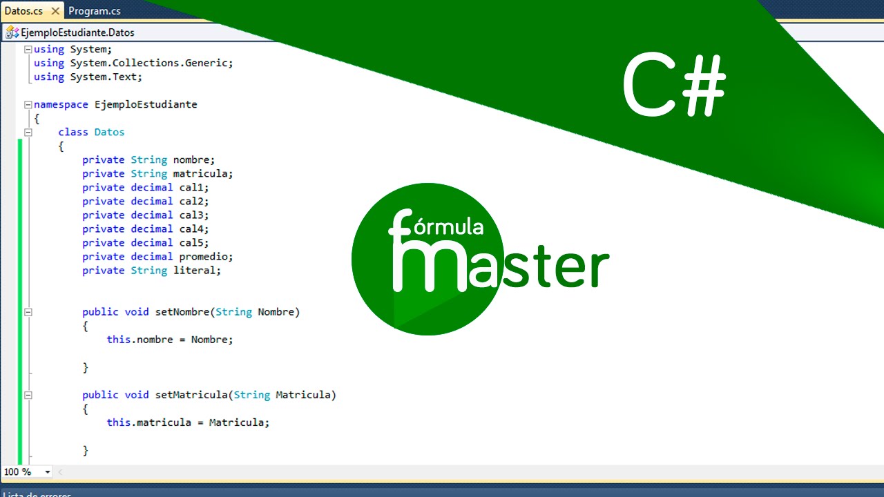 C# - Calificación de Notas de un Estudiante en C# con Clase por Consola ...