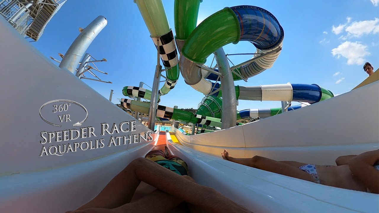 Aquapolis Athens Speeder Race (Bodyslide Left) 360° VR POV Onride - YouTube