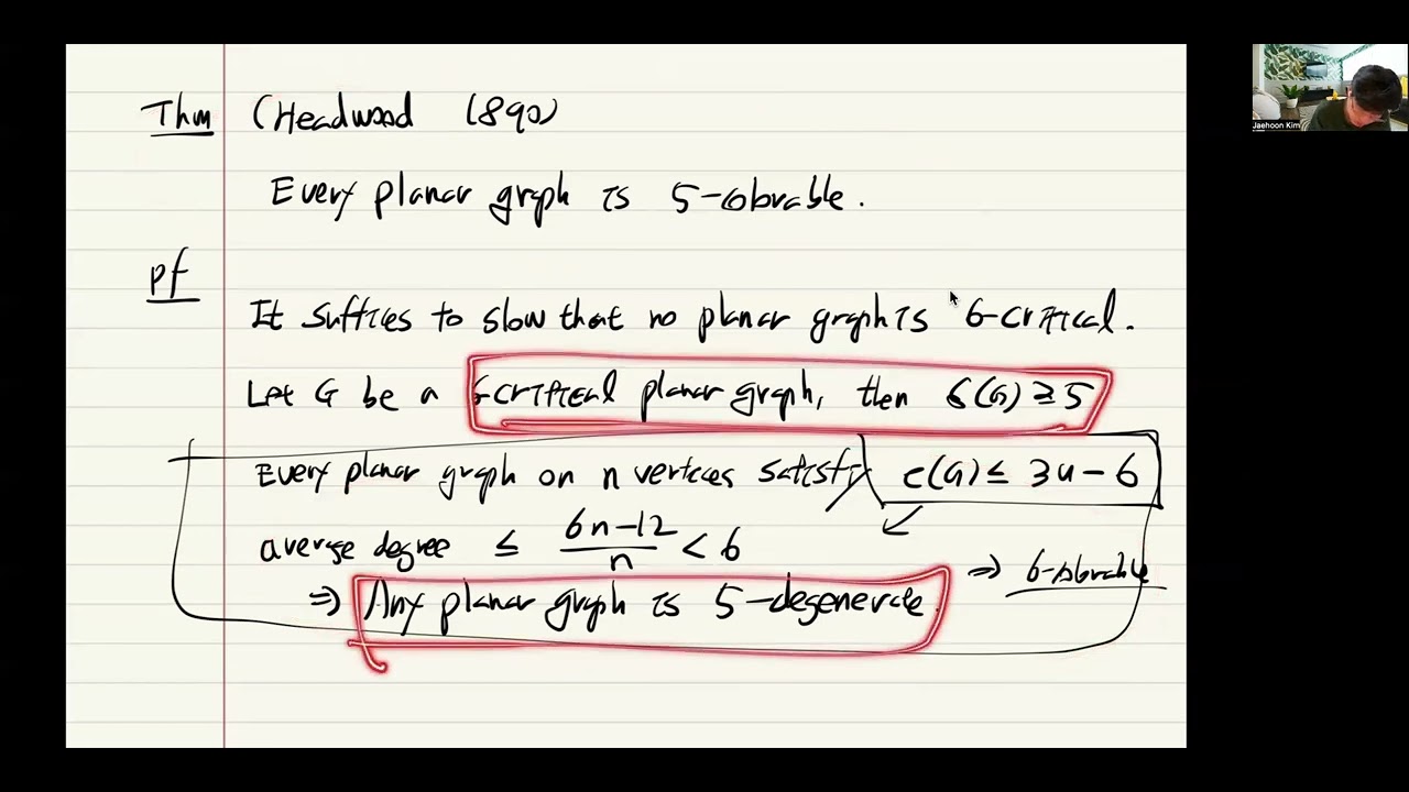 Graph theory at KAIST 7-6 Five color theorem - YouTube