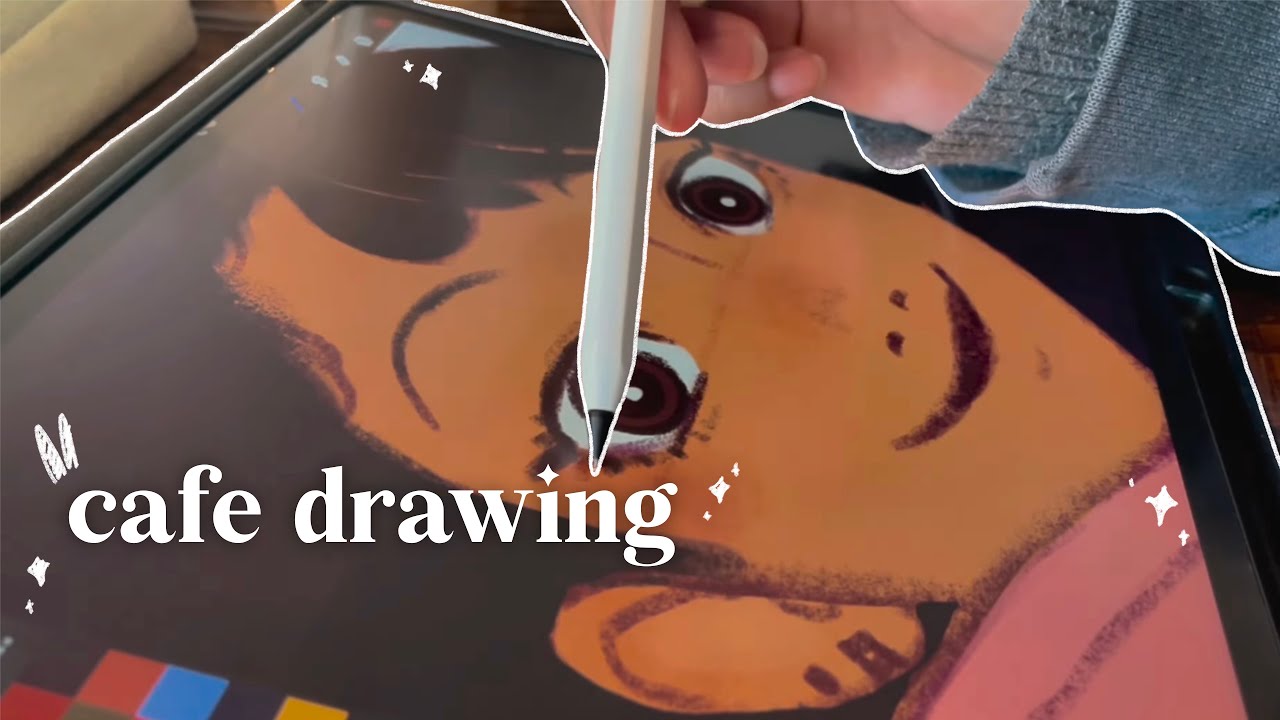 art vlog drawing my ocs in a cozy cafe | 04 - YouTube