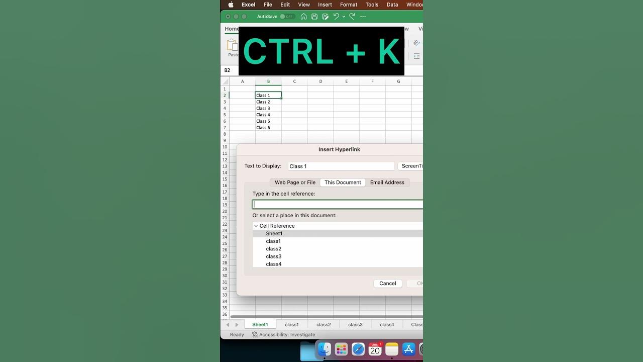 Hyperlink In Excel shortcut exceltutorial excel excelshorts hyperlink-in-excel-shortcut-exceltutorial-excel-excelshorts