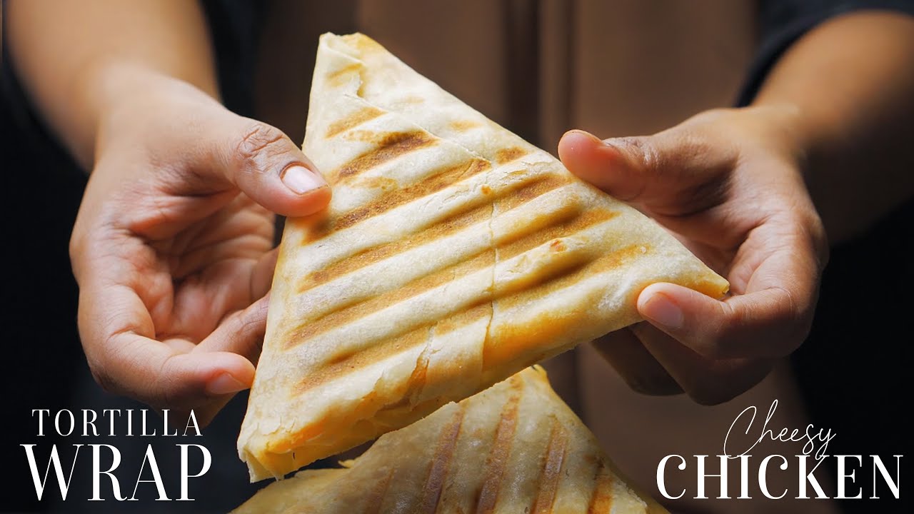Cheesy Chicken Wrap | Quick & Easy Chicken Tortilla Wrap Recipe - YouTube