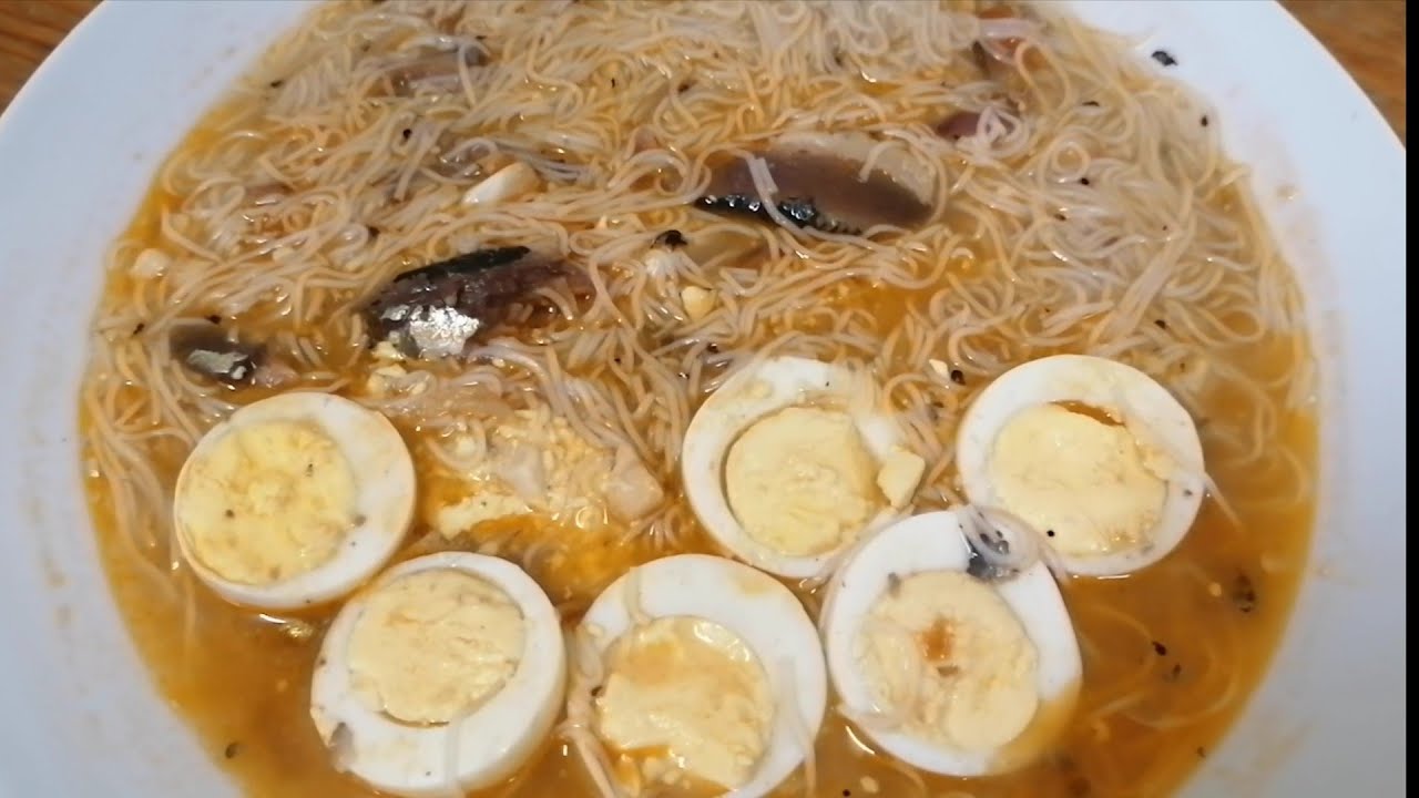 Misua na may Itlog at Sardinas(Misua with sardines and egg) - YouTube