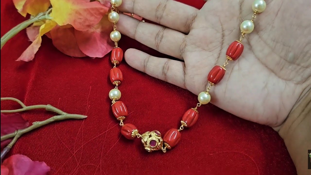 imitation jewellery/1gm/New collection of simple chains /Real beads ...